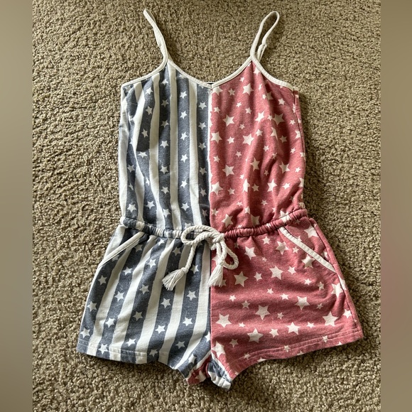 Almost Famous | Pants & Jumpsuits | Stars Stripes Romper | Poshmark